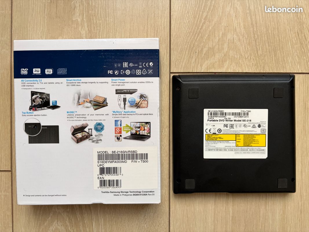 Samsung Graveur DVD Externe SE-218 Noir slim - Accessoires informatique