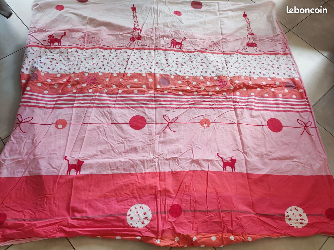 Parure de lit 200/200 fille - Linge de maison