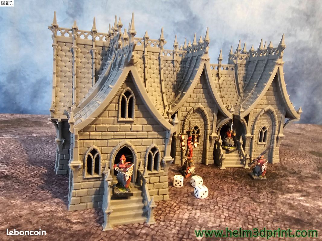 DARK KIN ELVES - PACK BUILDING X2 maisons elfes noirs terrain décors ...