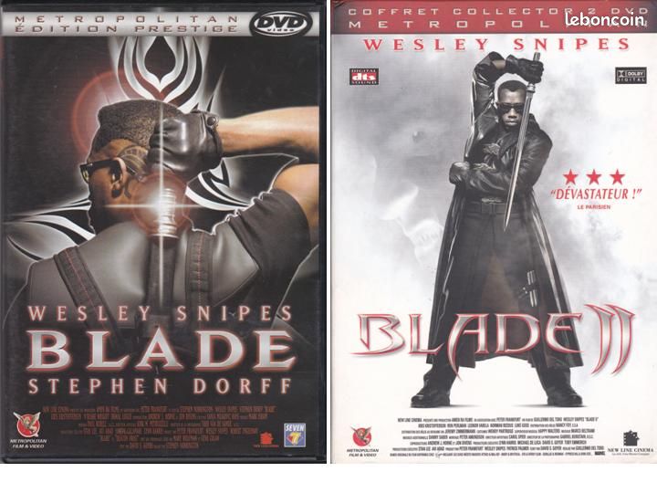 Lot 2 dvds wesley snipes blade 1 + blade 2 - DVD - Films