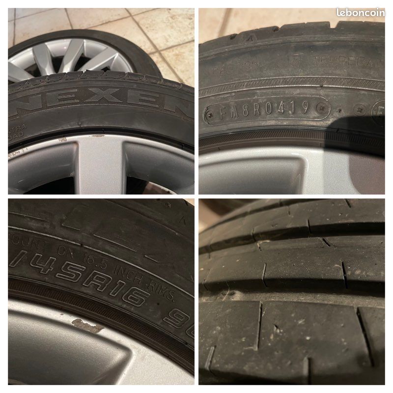 4 jantes aluminium Audi A1 / Volkswagen Polo / SEAT Ibiza avec pneus ...