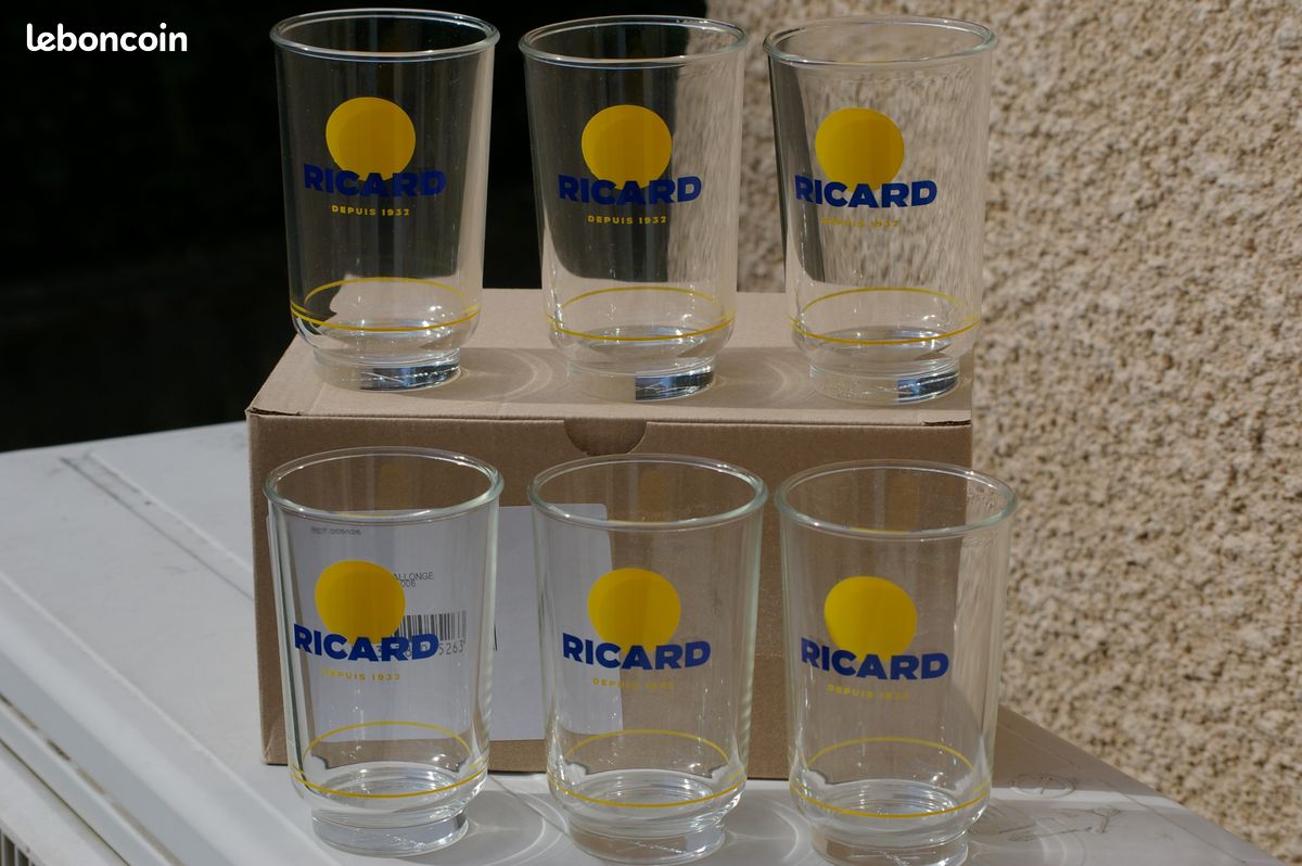 6 verres 27 cl gros soleil Ricard (RG) - Collection