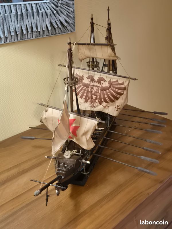 Maquette réplique bateau ancien Galeaza XVI siècle - Collection