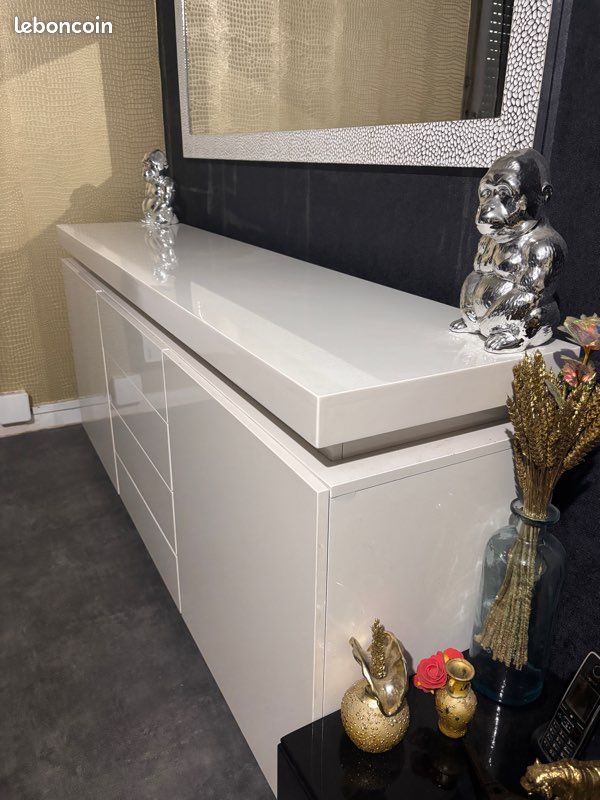 Meuble bas salon avec led - Ameublement