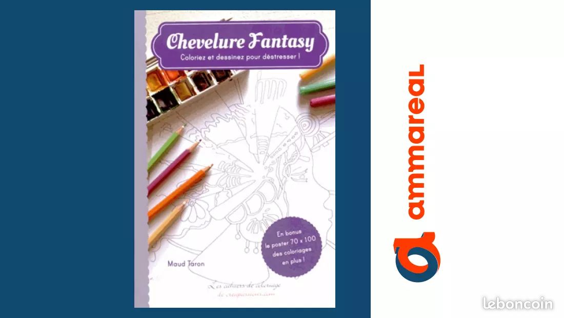 Chevelure fantaisy : Coloriez et dessinez pour déstresser - Livres