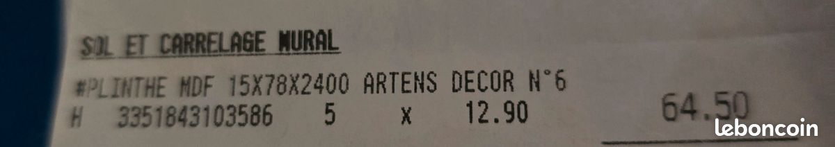 Plinthes Artens - Bricolage