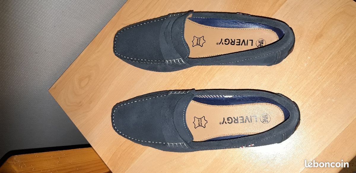 Vends mocassins Livergy neuf en cuir, pointure 41 - Chaussures