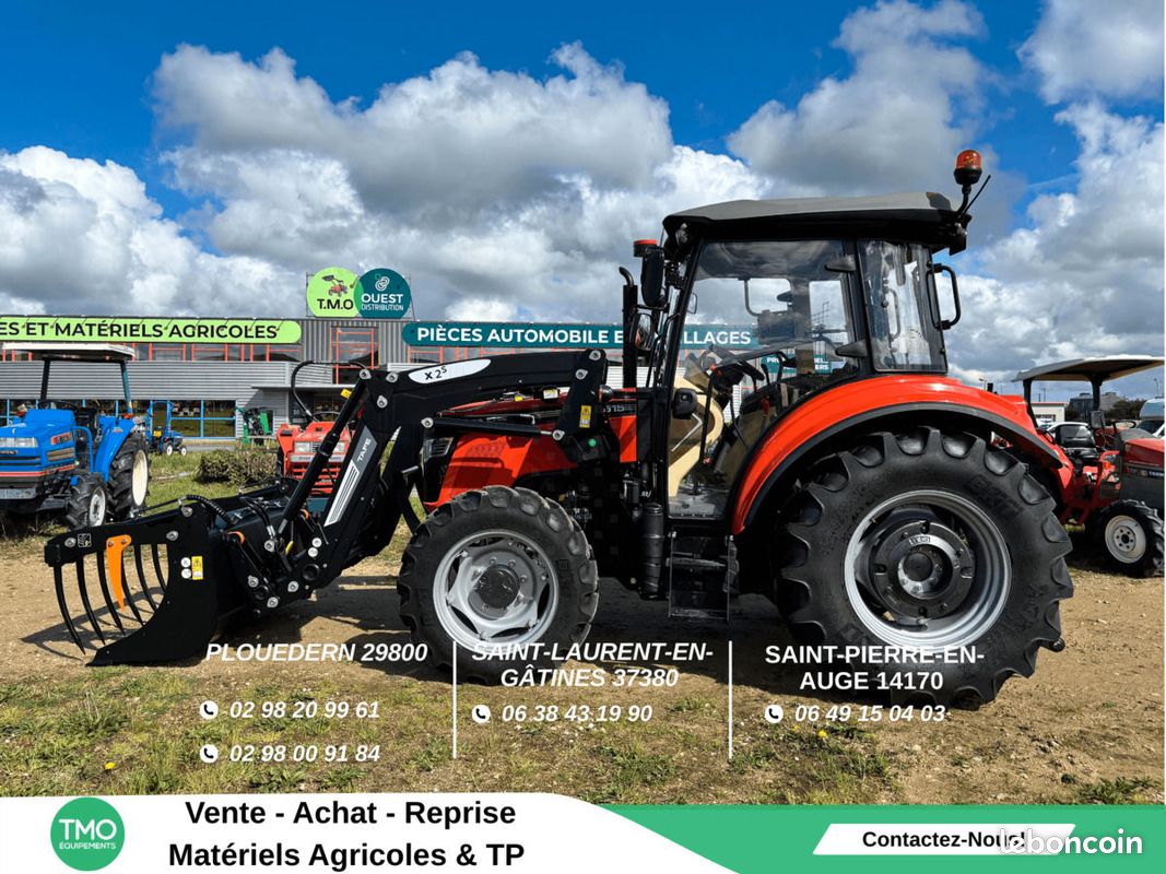 Tafe 7515 Cabine avec chargeur frontal - Tracteurs