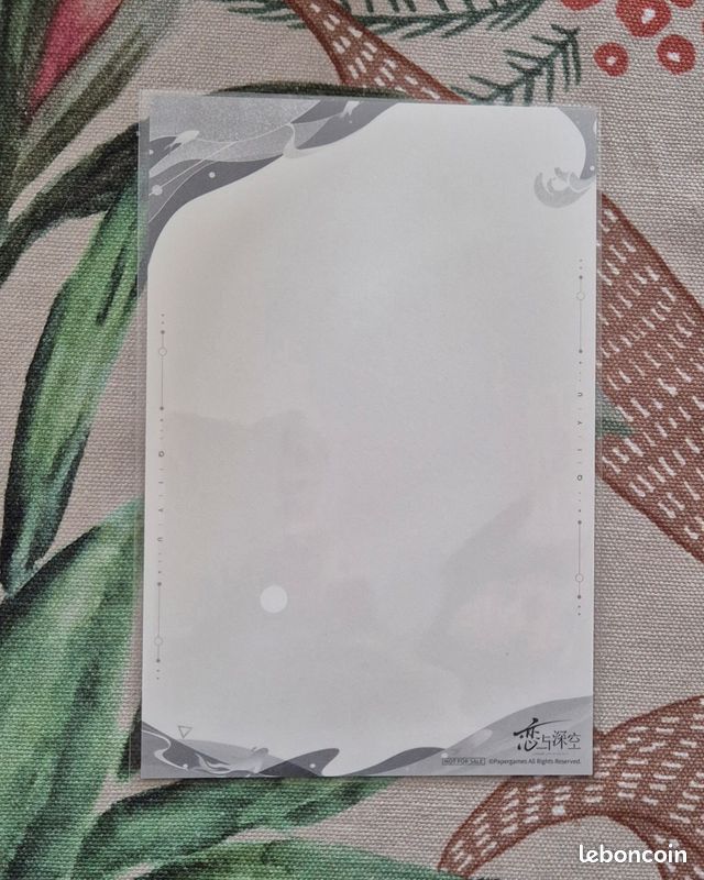 Rafayel Love and deepspace official merch - post card god of tides ...