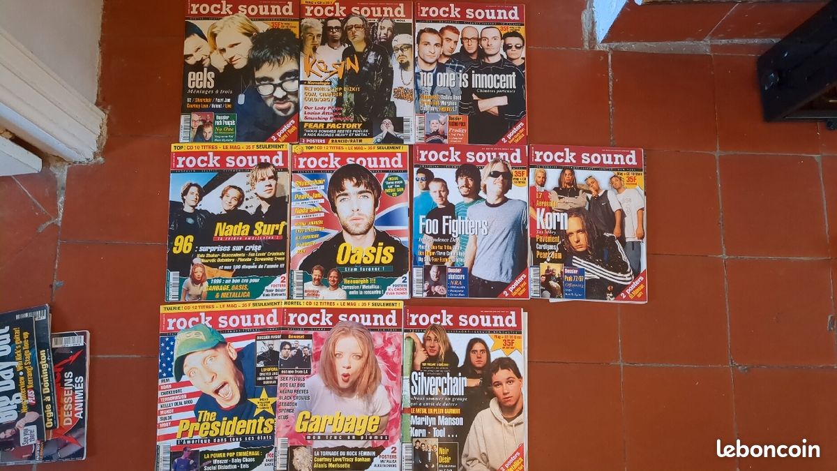 10 magazines collectors rock/métal/indie Rock Sound fin 90s - Collection