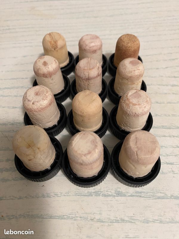 Lot de 12 bouchons en liège - Vins & Gastronomie