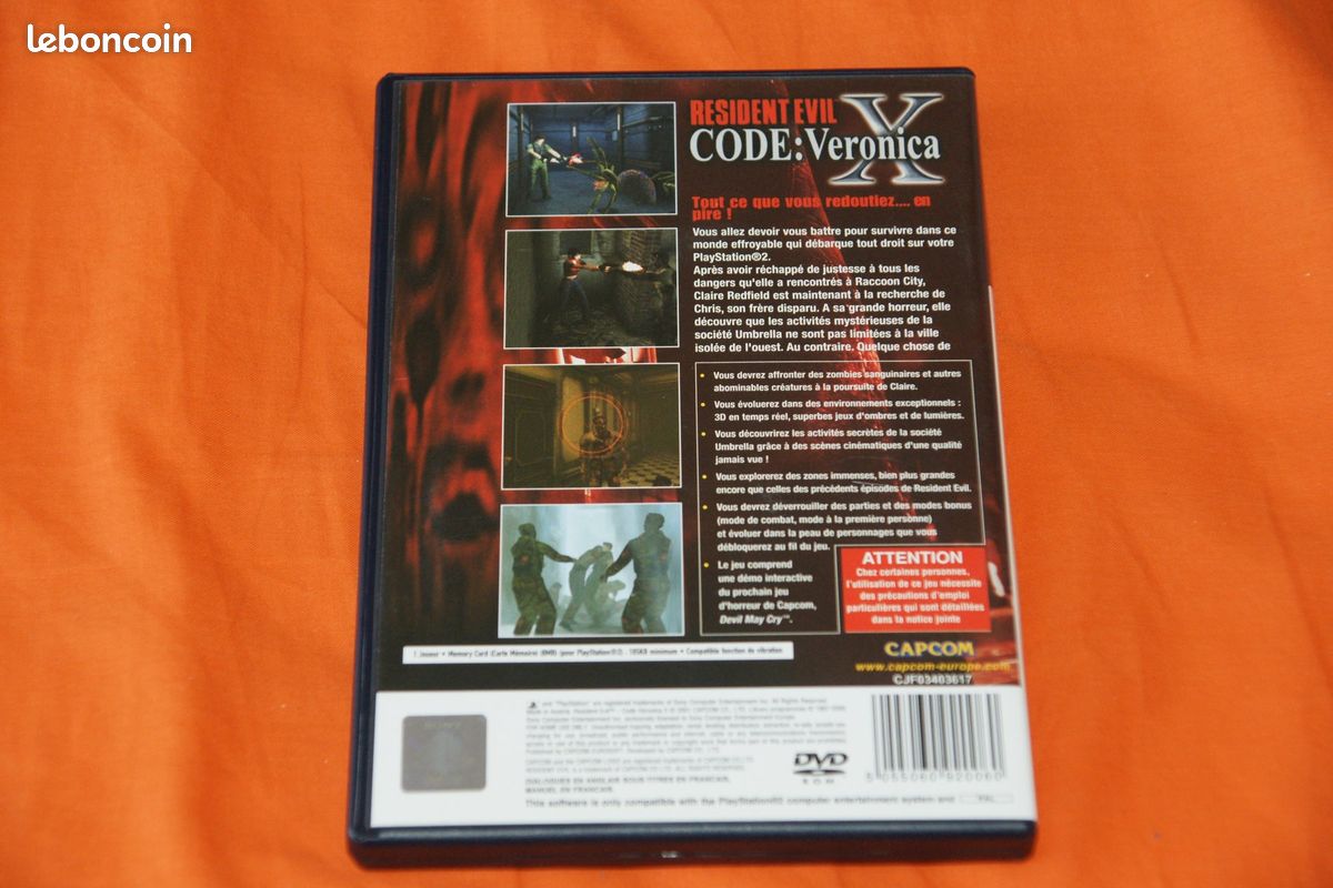 RESIDENT EVIL CODE VERONICA X (double cd)+notice devil may cry ps2 ...