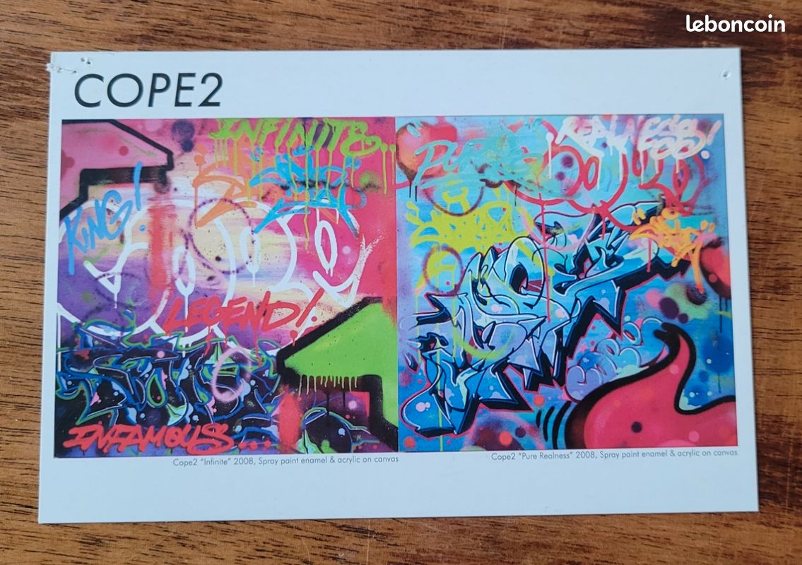 Carton d' exposition de cope2 signé - Collection