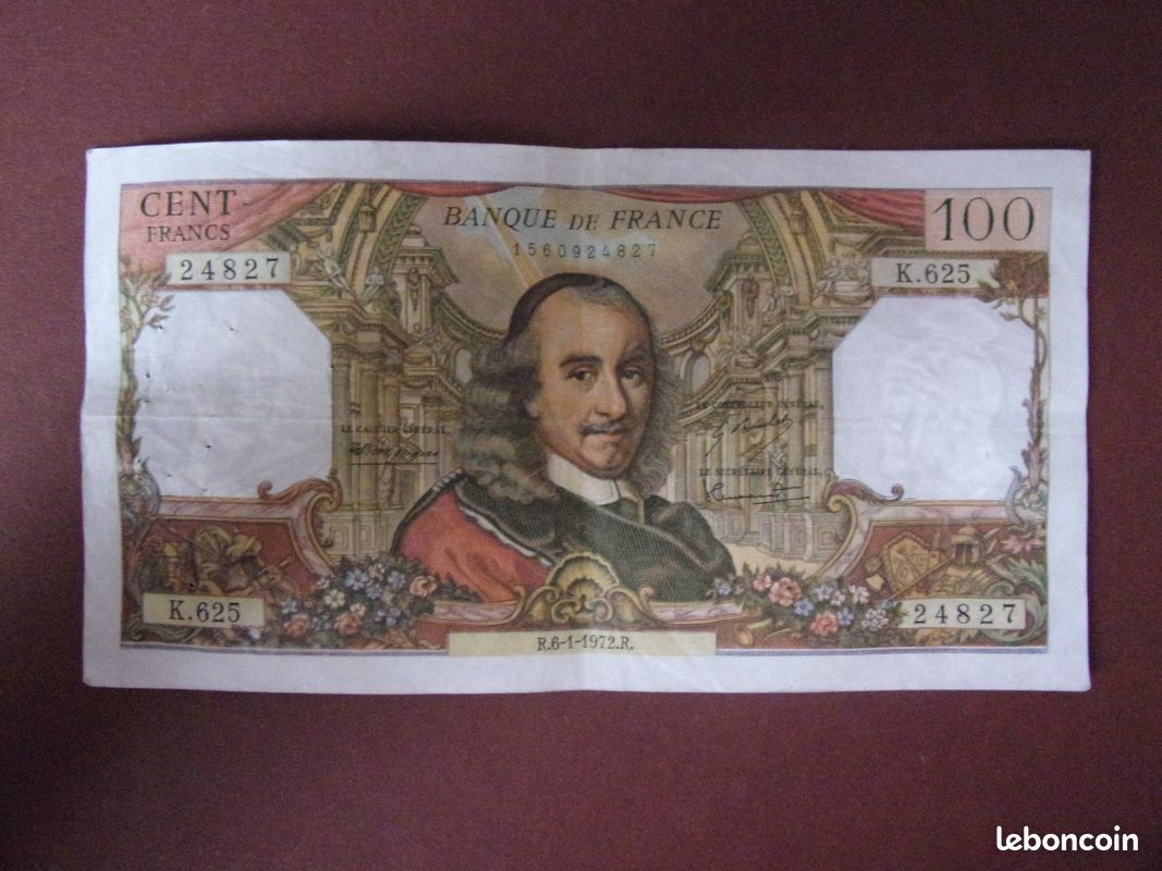 Billet de banque 100 francs Corneille -- TB + / pr. TTB - Collection