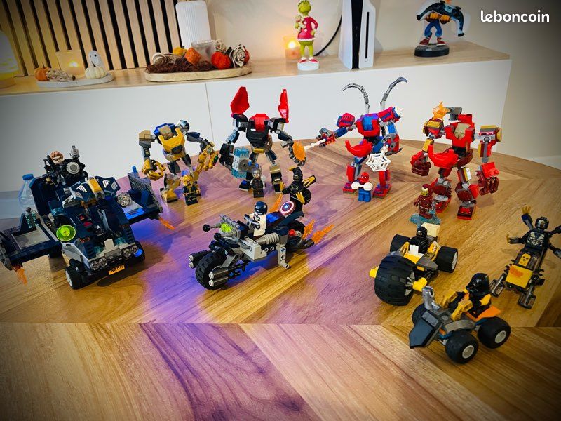 LEGO Avengers – 4 Robots + Véhicule + Moto Captain America - Jeux & Jouets