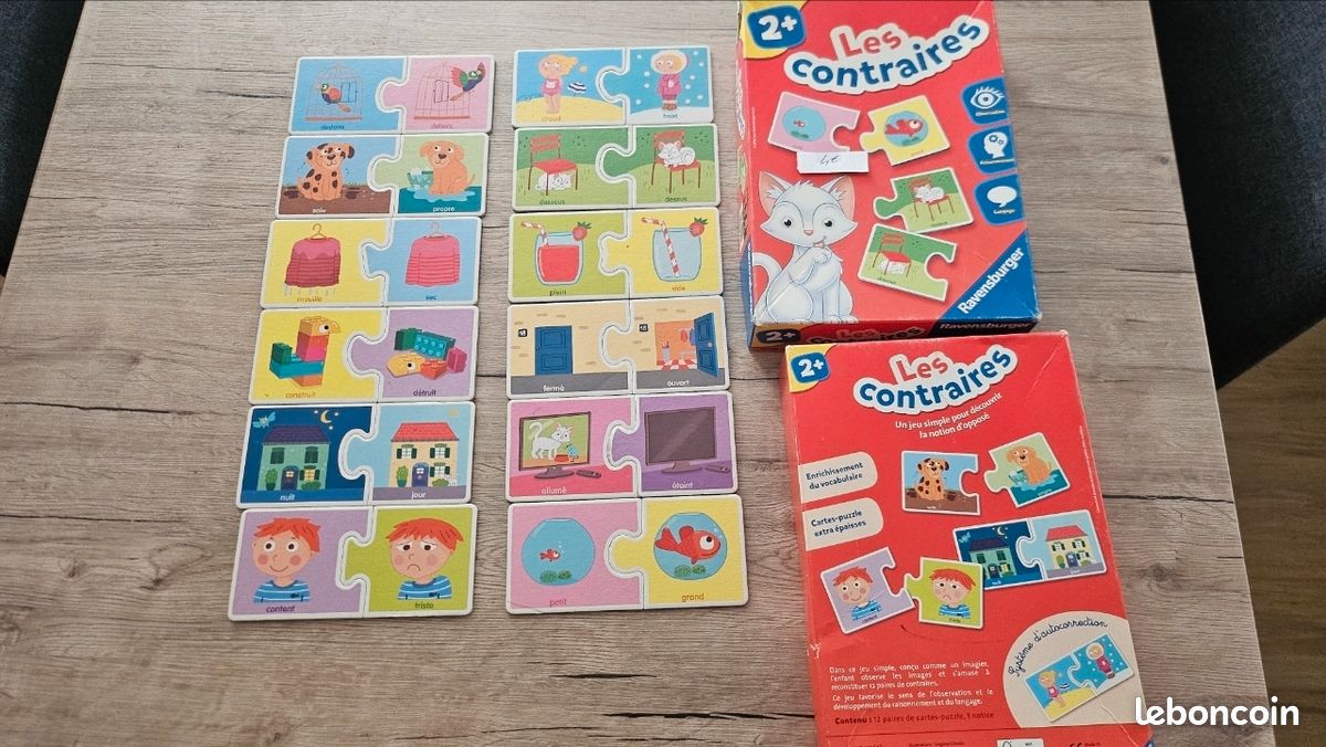 Jeu éducatif les contraires TBE - Jeux & Jouets