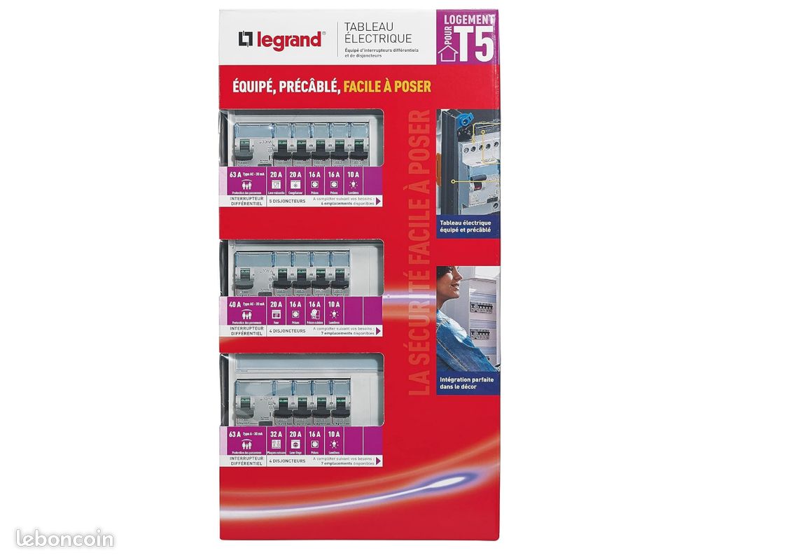 Legrand Tableau électrique Modèle T5 Automatique NEUF + Porte ...