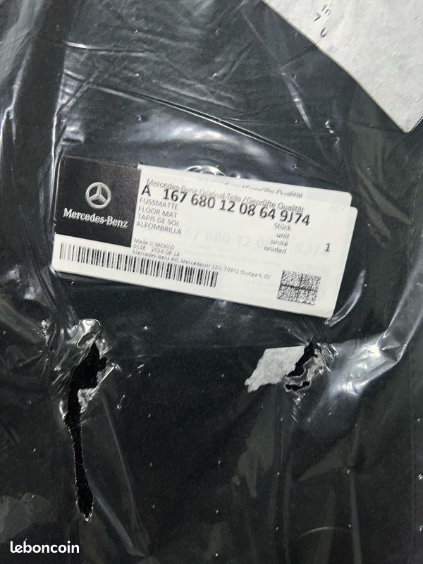 Set Jeu de 4 tapis de sol habitacle intérieur velours noire mate ...