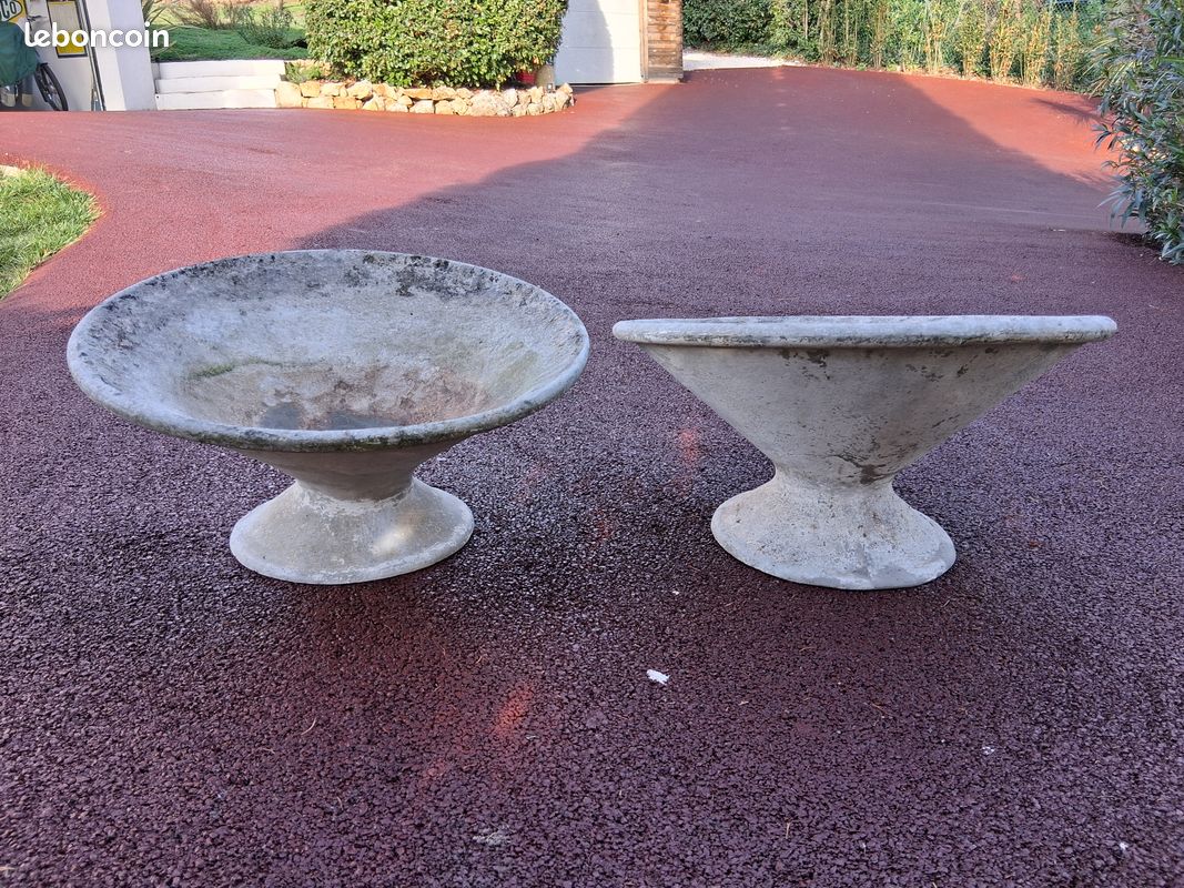 Pire jardinireres Diabolo signés Willy Guhl - Collection