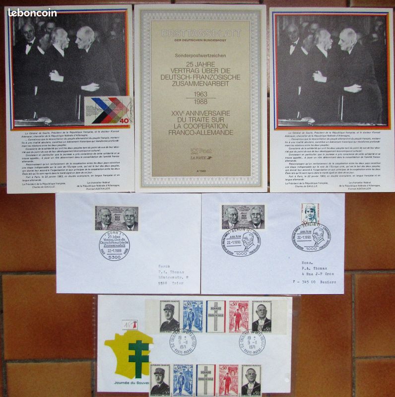 Philatélie lot documents DE GAULLE - Collection