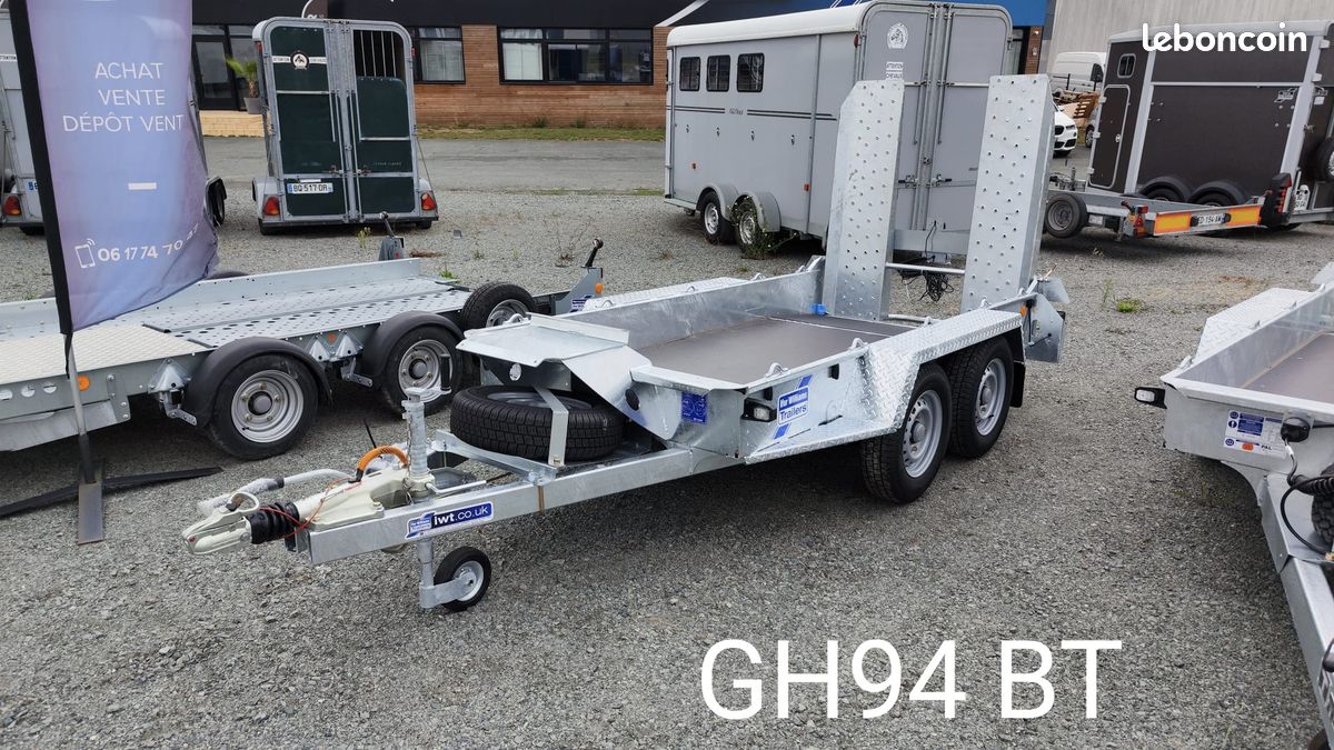 EN STOCK remorque porte engin Ifor Williams GH94 - Équipement auto