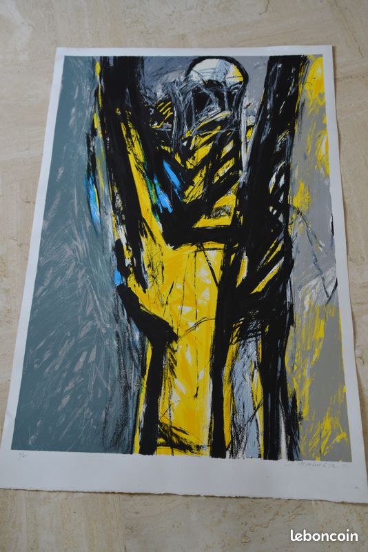 Jean REMLINGER (1935) TRES GRANDE Sérigraphie SARPEDON 1990 (800 euros ...