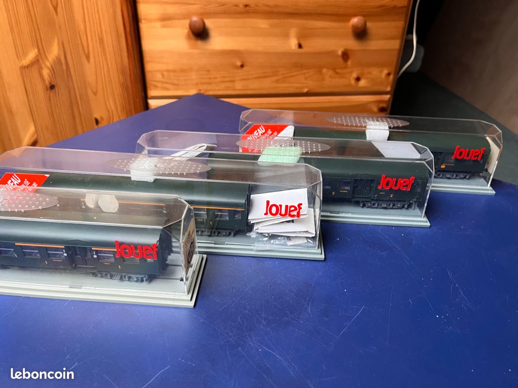 Lot de 4 voitures modernisées Romilly SNCF – Jouef Réf 510400 / 510200 ...