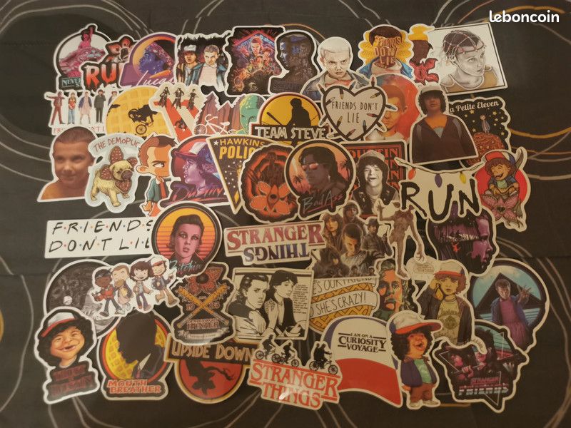 50 stickers autocollants stranger things ( skate cadeau deco noel 80 's ...