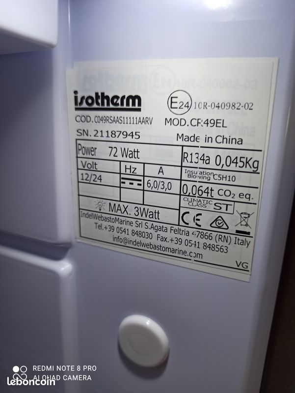 Frigo isotherm compression van fourgon aménagé - Équipement caravaning