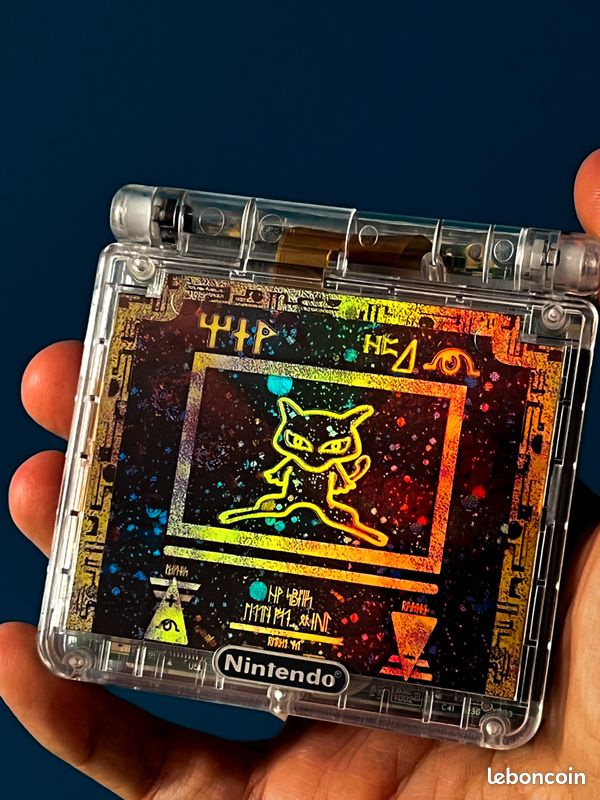 Game Boy Advance SP IPS mew holographique - Consoles