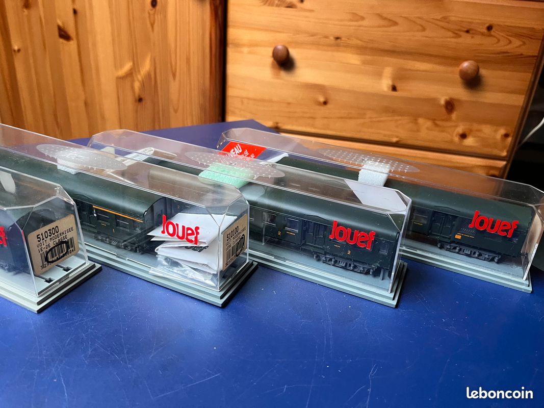 Lot de 4 voitures modernisées Romilly SNCF – Jouef Réf 510400 / 510200 ...