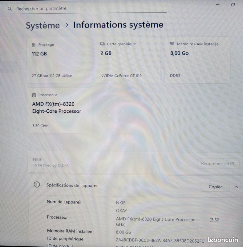 Joli PC de bureau Windows 11 - Ordinateurs