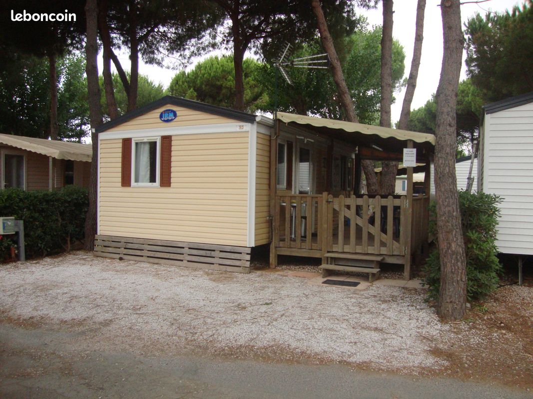 Camping les sables d or agde mobilhome 2ch climatise secteur jaune ...