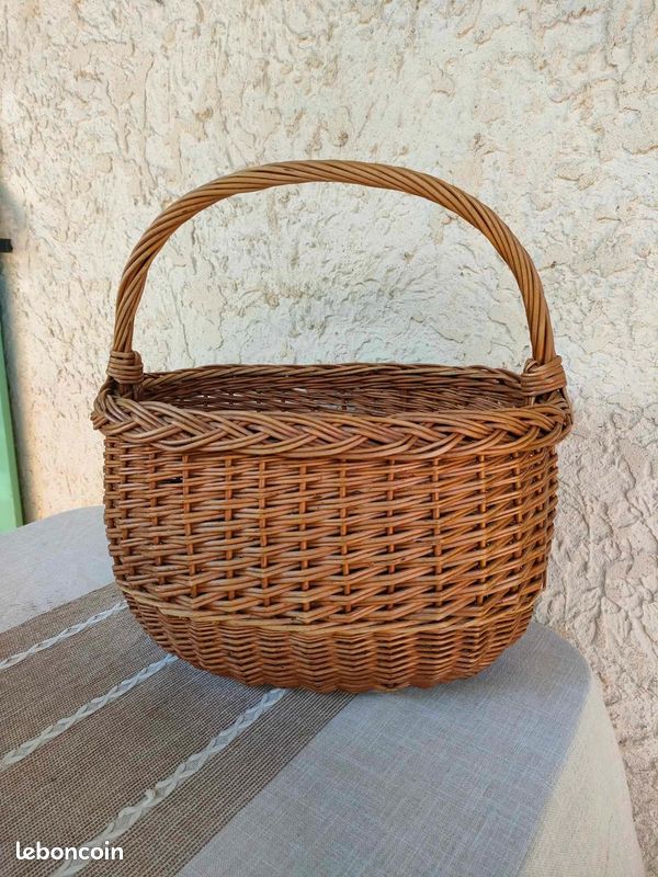 Panier en Osier Provençal | Décoration Mariage | Panier Rangement Osier ...