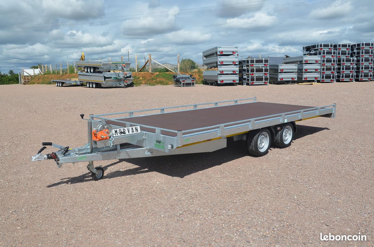 Remorque plateau Eduard 506x220 3t rambarde - Équipement auto