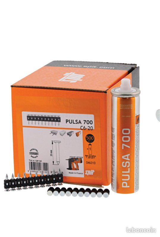 Clous spit pulsa 700 gaz non périmé - Bricolage