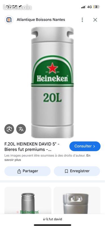 2 fûts heineken David 20l vide - Équipements pour restaurants & hôtels