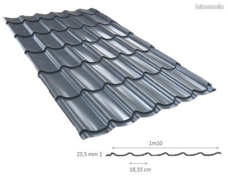 Tôle imitation tuile en acier galvanisé - Bricolage