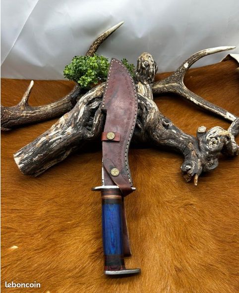 CTD34 : Magnifique couteau de chez RITE EDGE lame acier damas ref B194 ...