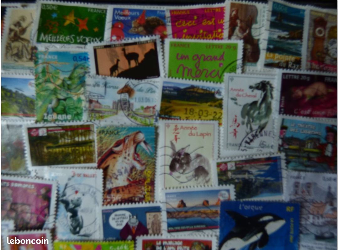 A8a Lot De 100 Timbres Français Oblitérés Collection