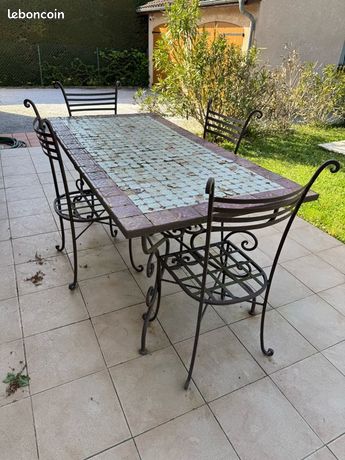 Table Jardin Fer Forge Occasion