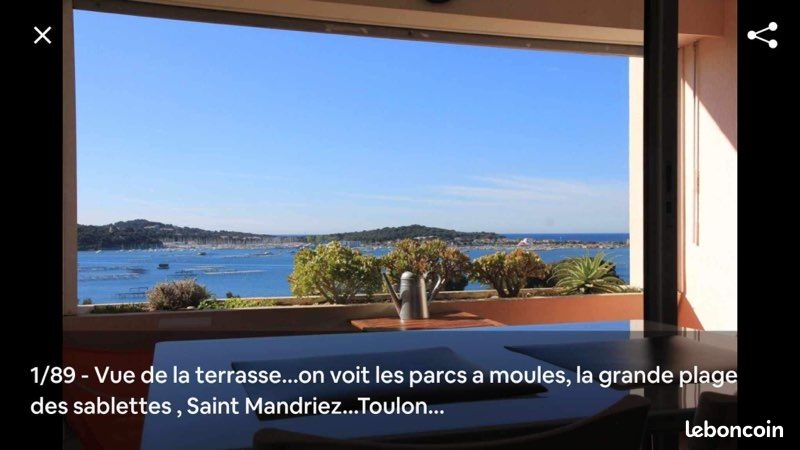 Loue studio terrasse vue mer - Locations saisonnières