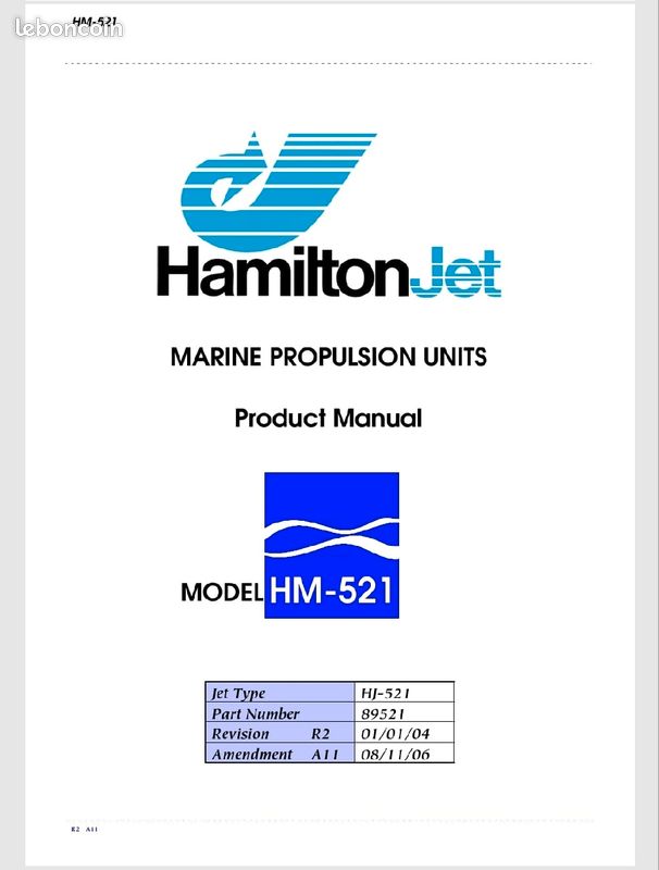 Pièces détachées hamilton jet HM-521 - Équipement nautisme