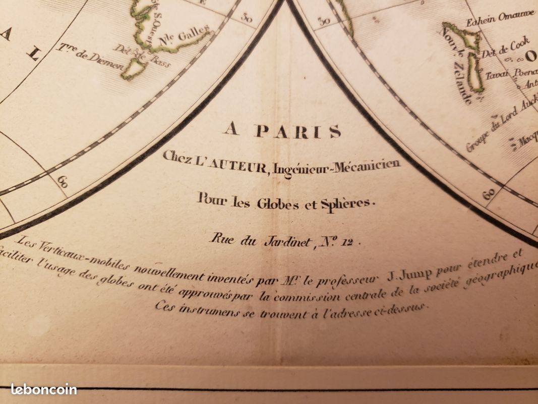 Carte " Mappe-monde " ancienne - Collection