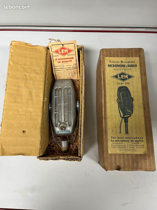 Microphone à ruban vintage LEM Type 305 (1954) - rare - Instruments de ...