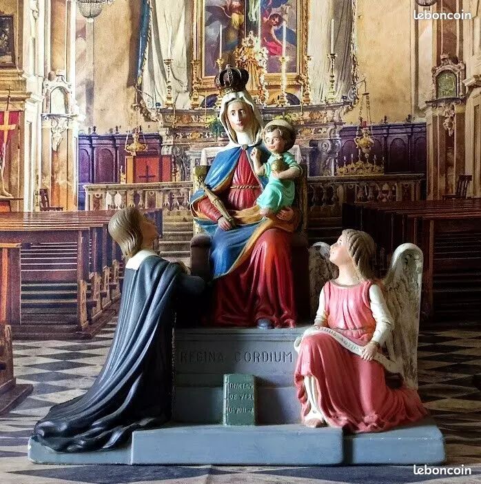 STATUE REGINA CORDIUM VIERGE MARIE ST LOUIS MARIE GRIGNON MONTFORT ANGE ...