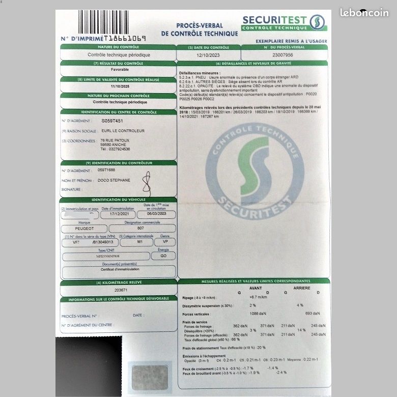 Peugeot 807 HDI 128 CV 2.2 l 7 places BV5 - Voitures