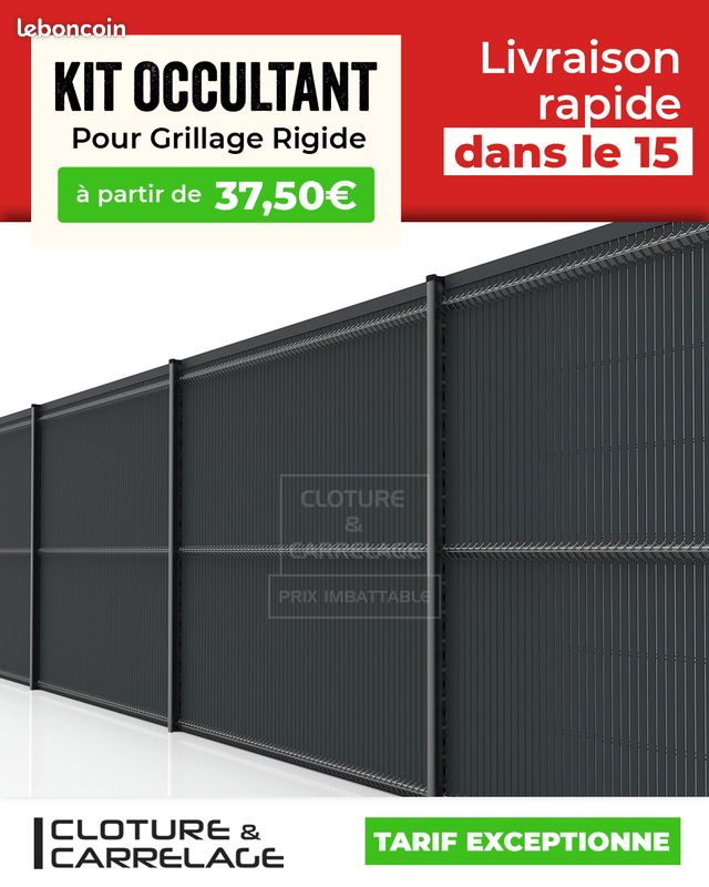 DESTOCKAGE Kit occultation PVC rigide RAL7016 - Bricolage