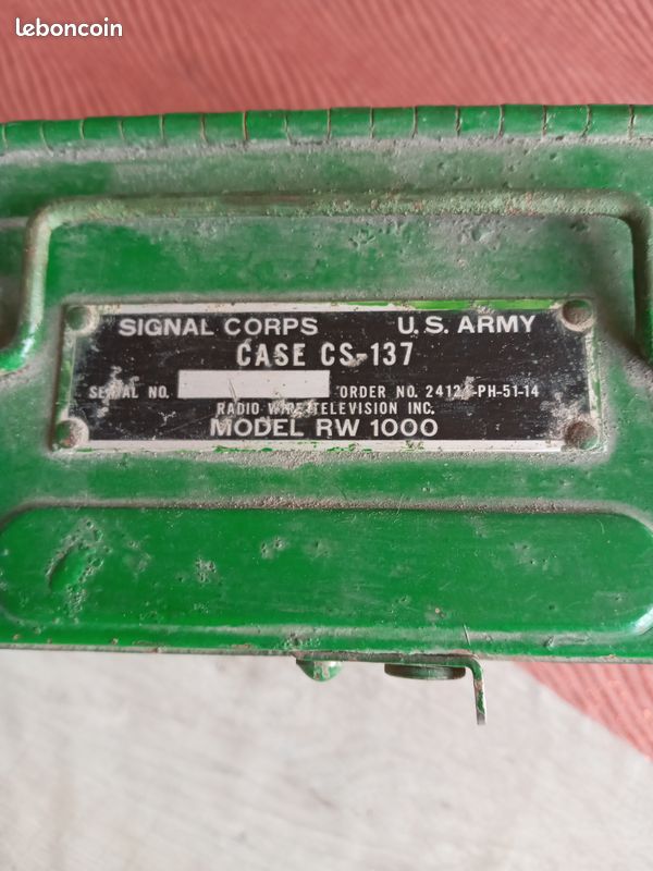 Signal corps us army CASE CS-137 rw 1000 - Collection