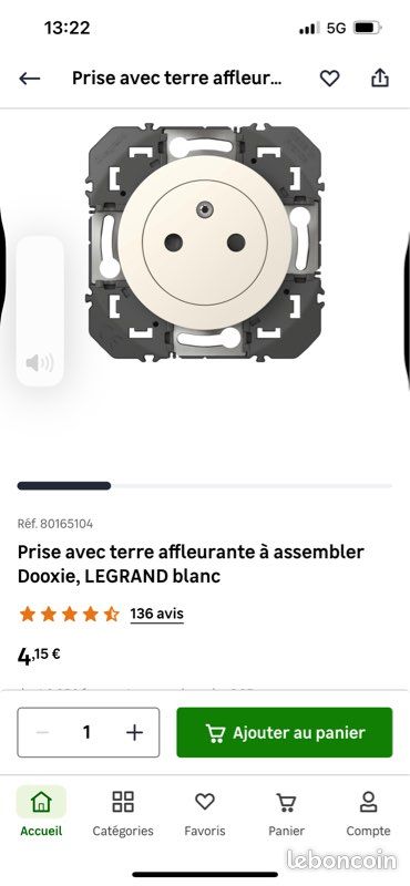 Prise Legrand pour Travis - Bricolage